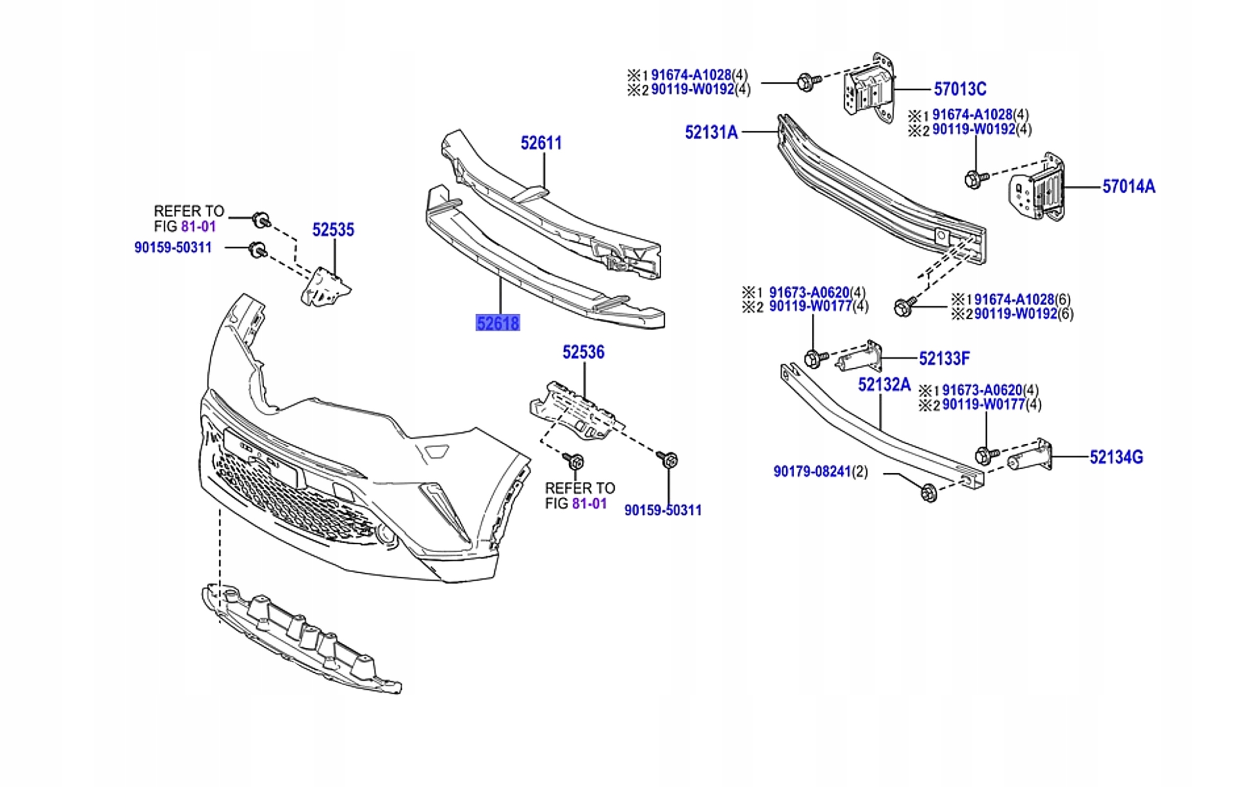 52618-F4010 ABSORBER PRZEDNIEGO ZDERZAKA C-hr A52618-F4010 za 239,08 zł ...