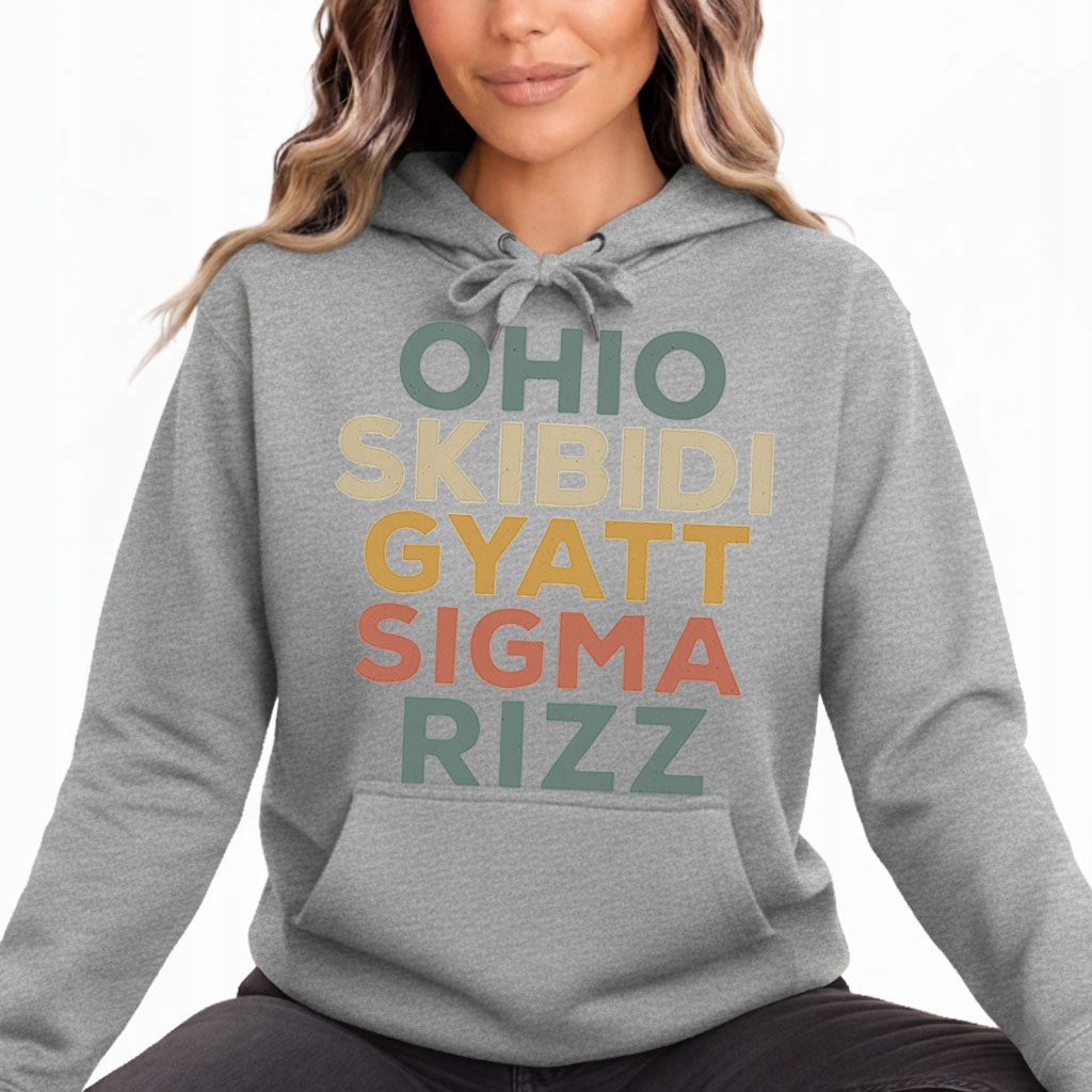 PULÓVER OHIO SKIBIDI GYATT SIGMA RIZZ RIZZLER MÉMEK NŐI S za 8985.00HUF-ért - Allegro