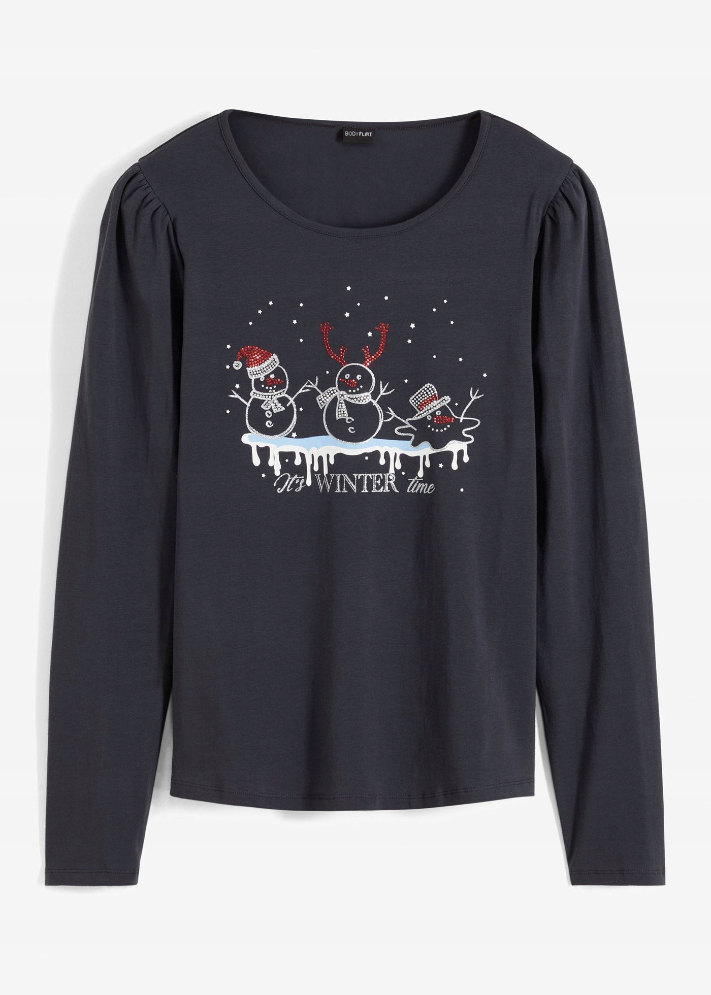 HA294 BLUZKA DAMSKA Z NADRUKIEM ŚWIĄTECZNYM DŁUGI RĘKAW ROZMIAR 40 ...