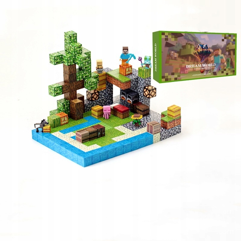 MAGNETICKÉ KOCKY MINECRAFT HRAČKA HARVEST FARM KOCKY 218KS - Allegro