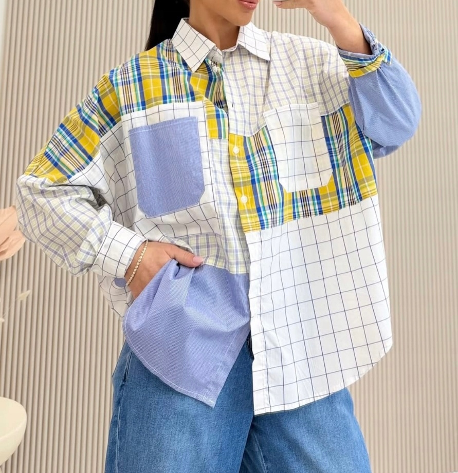 Női patchwork ing Wiya oversize pasztell színekben, • Ár, Vélemények ...