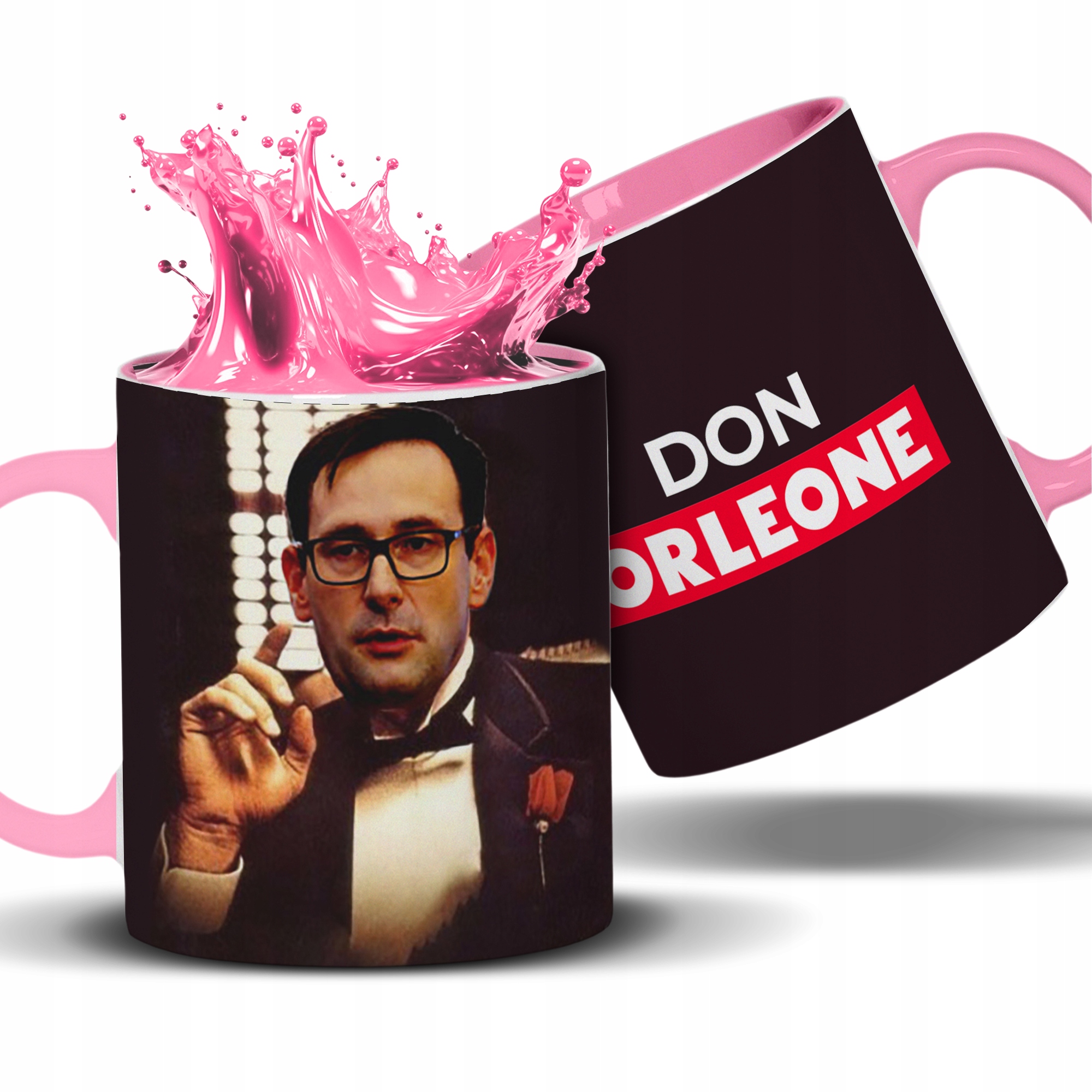 KUBEK ZABAWNY DON ORLEONE OBAJTEK ŚMIESZNY PREZENT POLITYCZNY PIS WZORY (KUBEK UCHO WNĘTRZE ...