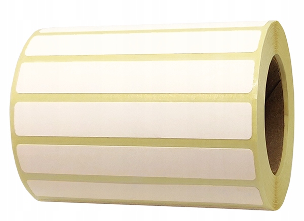 Etykiety termiczne samoprzylepne 100x12 mm 1000 szt - Białe matowe Fi ...