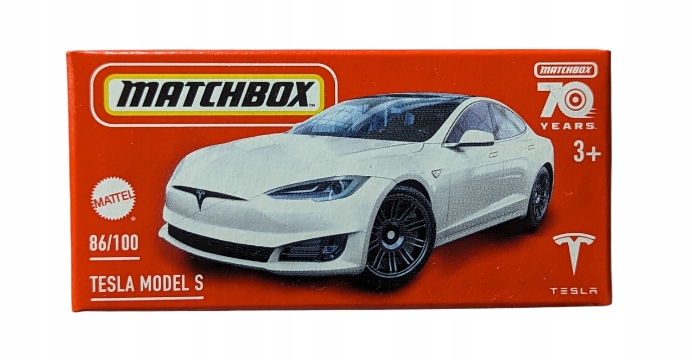 Matchbox - Tesla Model S HLD62 NOWY (887961301847) • Cena, Opinie ...