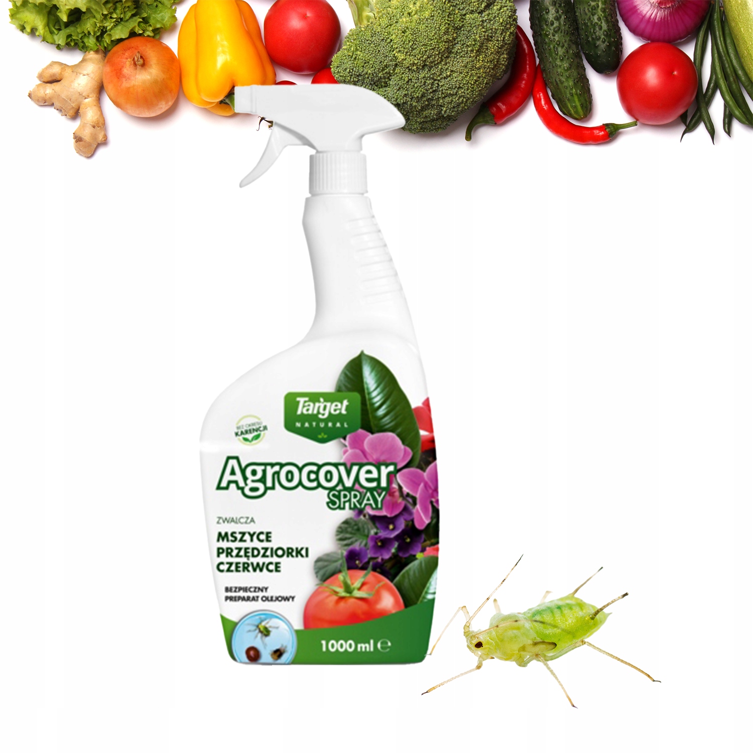 TARGET AGROCOVER SPRAY ZWALCZA SZKODNIKI MSZYCE PRZĘDZIORKI 1000ML ...