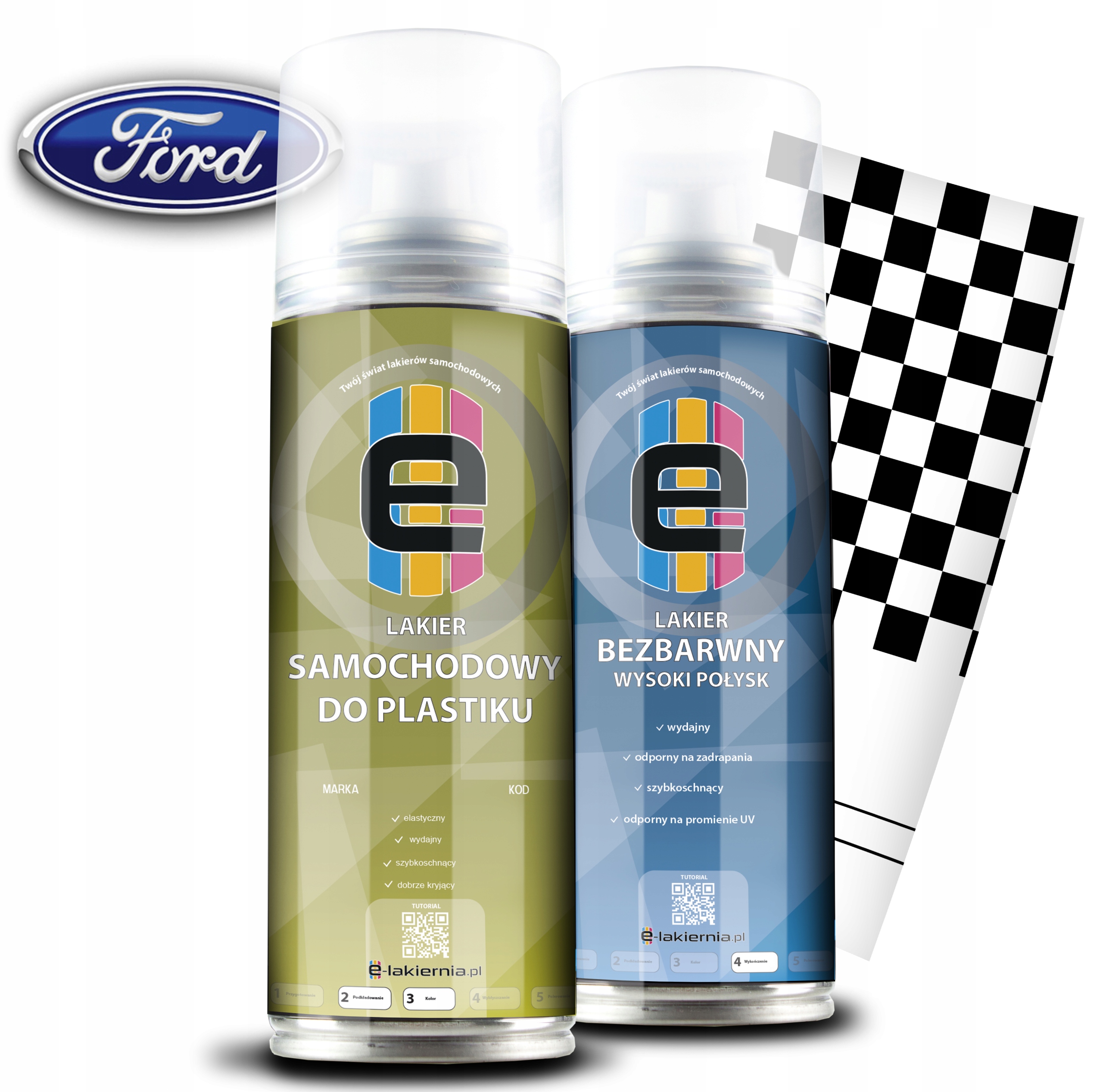 LAK NA PLAST PLASTY DO AUTA VE SPREJI FORD KAŽDÁ BARVA - Allegro