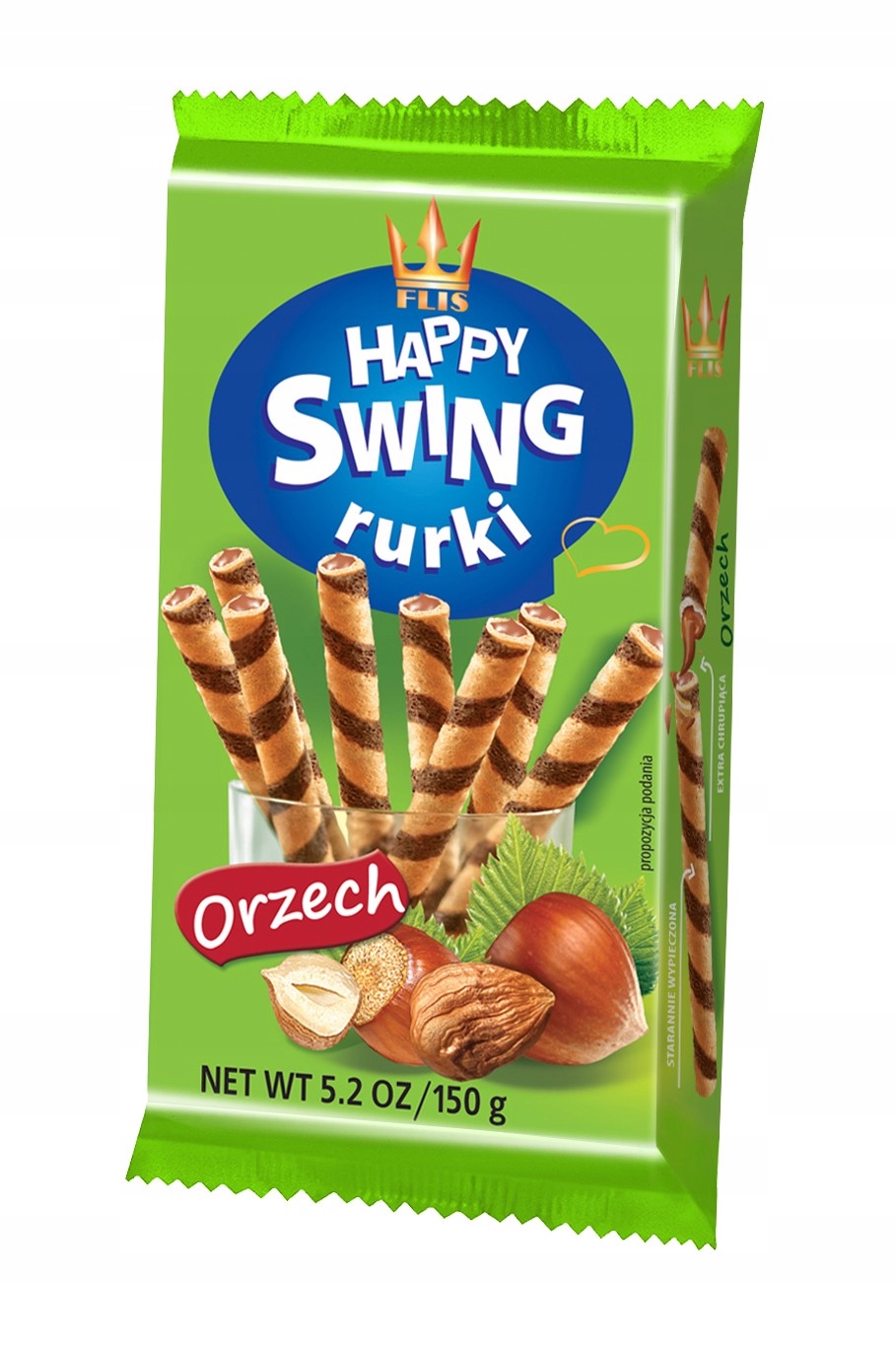 FLIS HAPPY SWING RURKI WAFLOWE Z KREMEM ORZECHOWYM 150g • Cena, Opinie ...