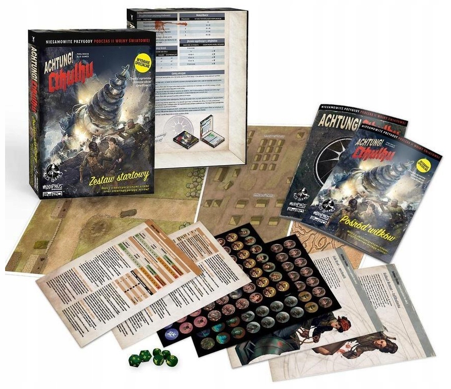 Achtung! Cthulhu RPG Zestaw Startowy - Stan: Nowy 129.95PLN - Sklepy, Opinie, Ceny w Allegro