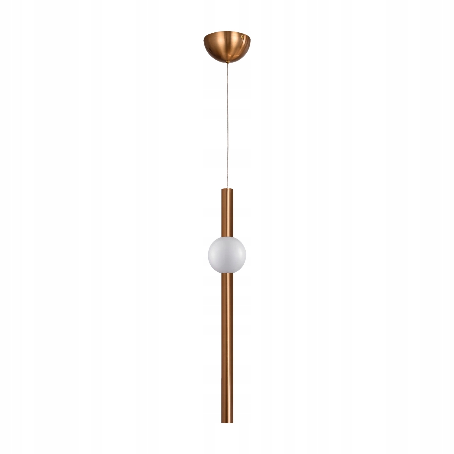 Nowoczesna lampa wisząca Led Solis A1 – mleczna kula i mosiężne ...