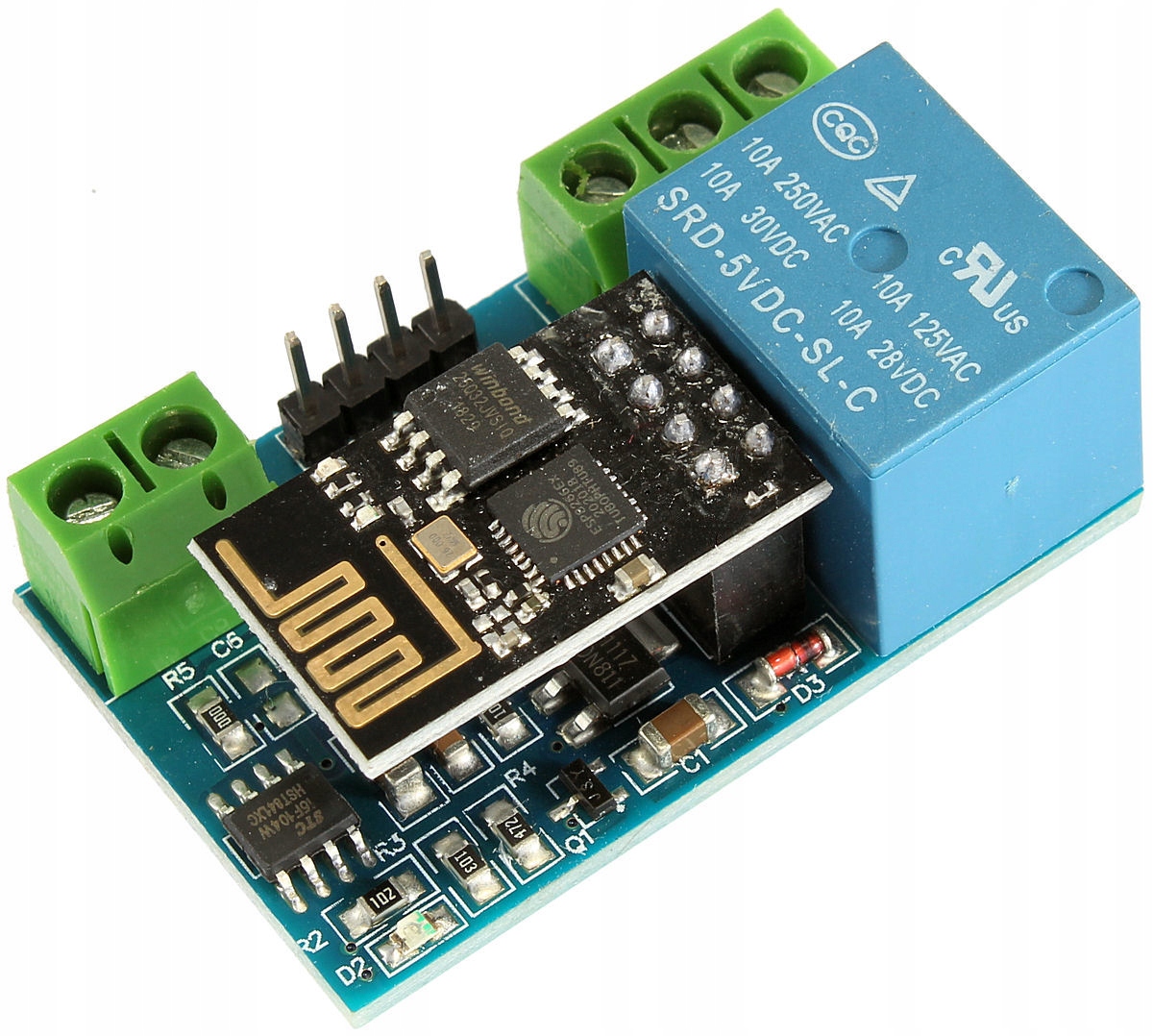 Moduł Przekaźnika Sterownie WIFI Kompatybilny z ESP8266 ESP-01 5V ...