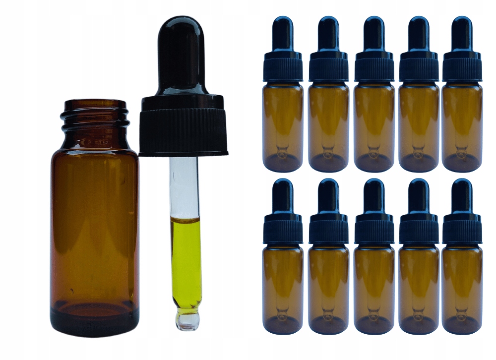 Butelka szklana brązowa z pipetą czarną zakraplacz 10ml 15228090098 ... Butelka szklana brązowa z pipetą czarną zakraplacz 10ml 15228090098 ...