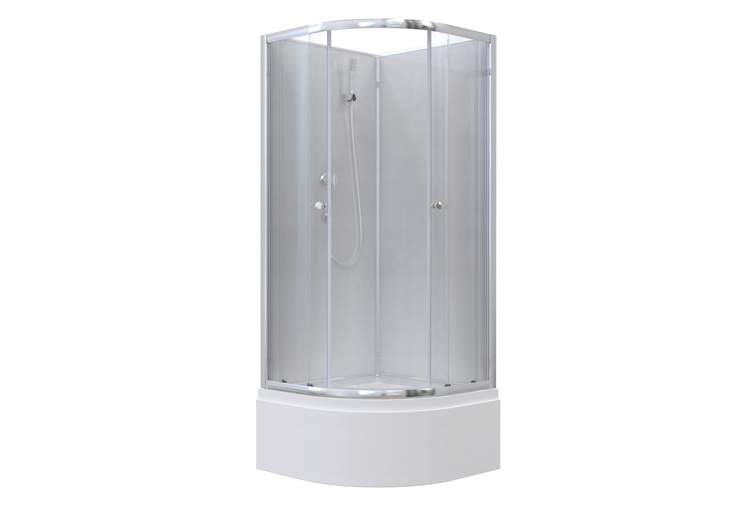 KABINA PRYSZNICOWA Z BRODZIKIEM 90x90 WOLNOSTOJĄCA MAGDEL PLUS WHITE ...
