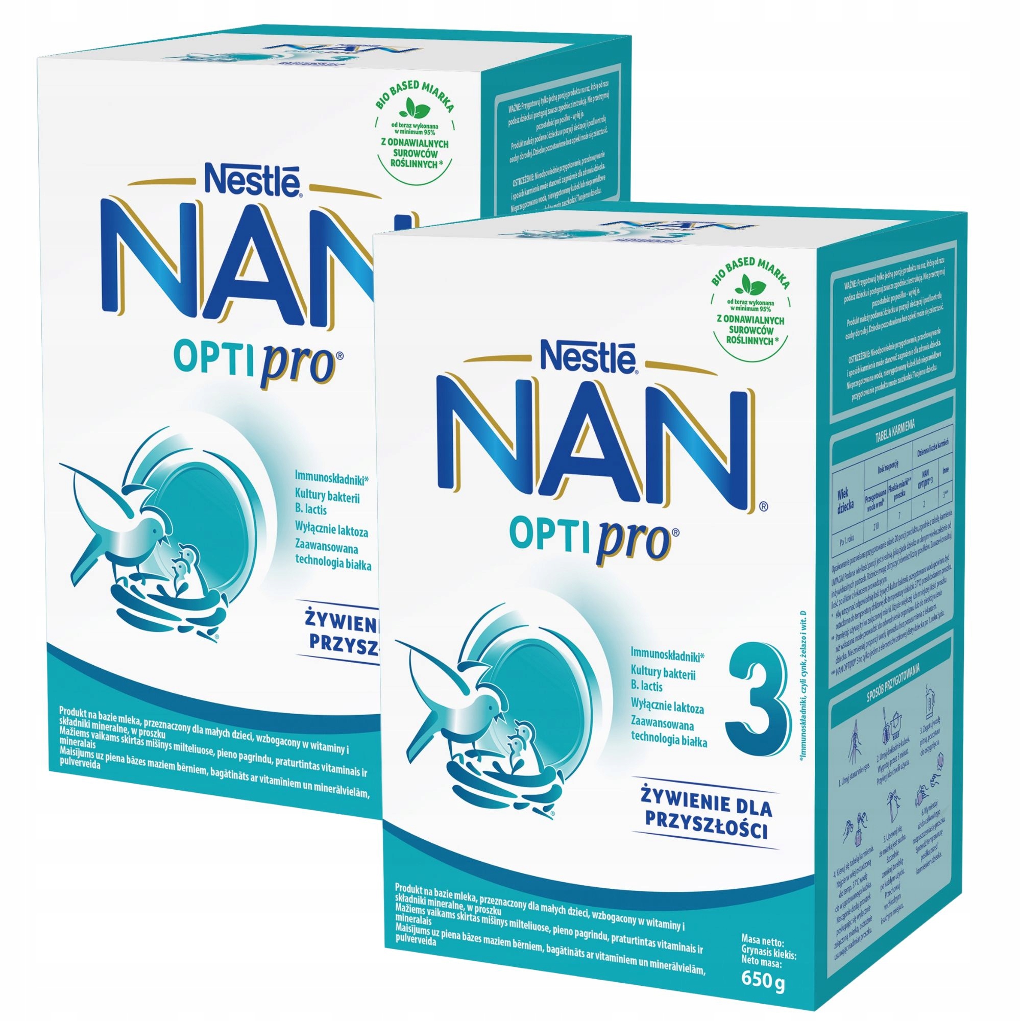 NESTLE NAN OPTIPRO 3 mleko modyfikowane 650g (8445290019349) • Cena ...