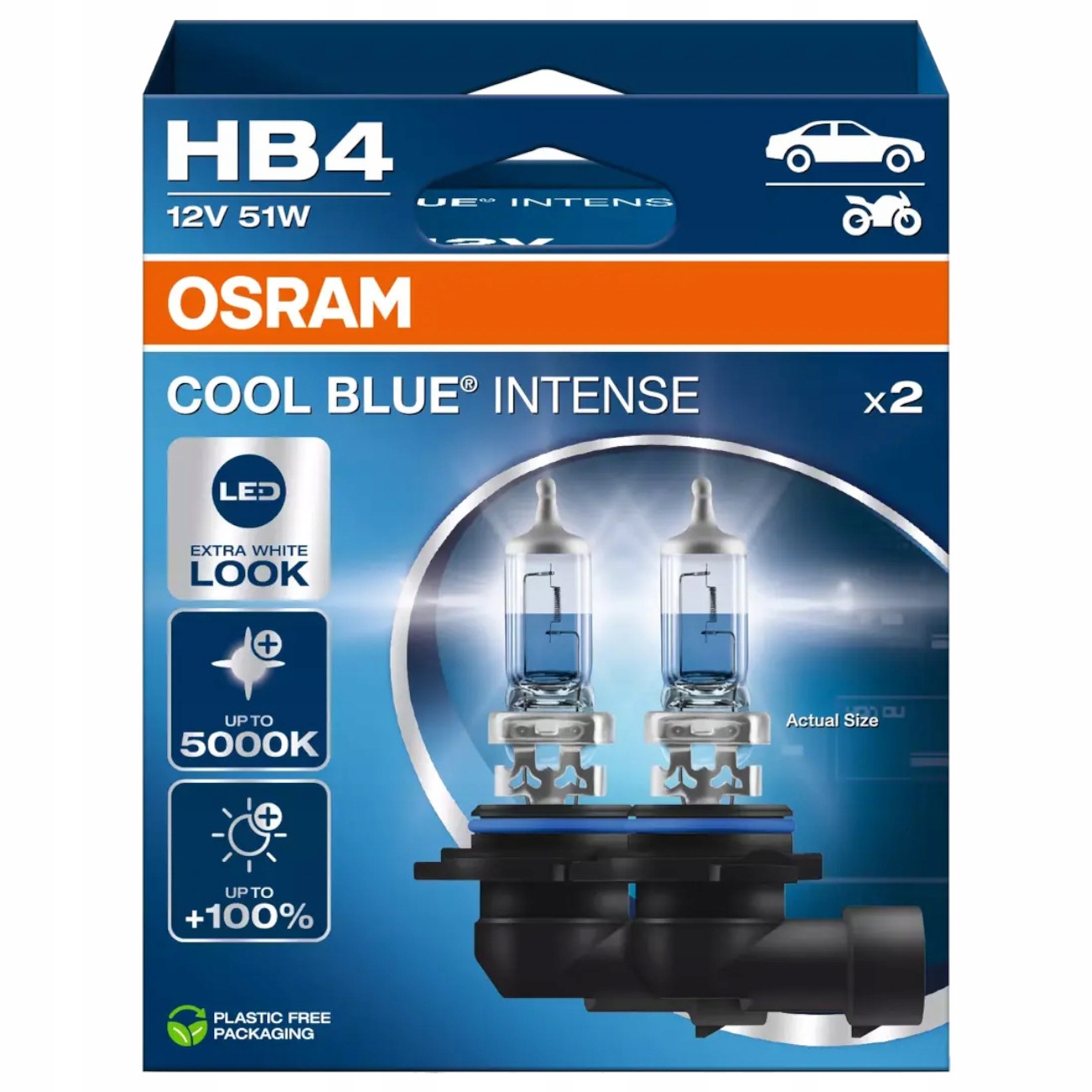 2x HB4 OSRAM COOL BLUE INTENSE LED EXTRA WHITE LOOK 4062172388306 za 79 ...