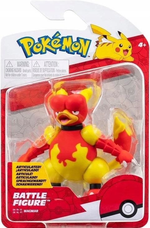 POKEMON ORYGINALNA RUCHOMA FIGURKA JAZWARES MAGMAR (191726424512 ...