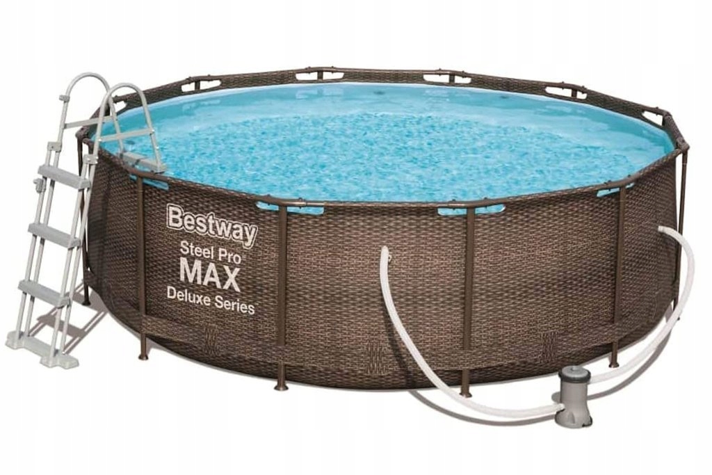 Bestway Basen Stelażowy 366x100 Rattan 56709 Pompa Drabinka ...