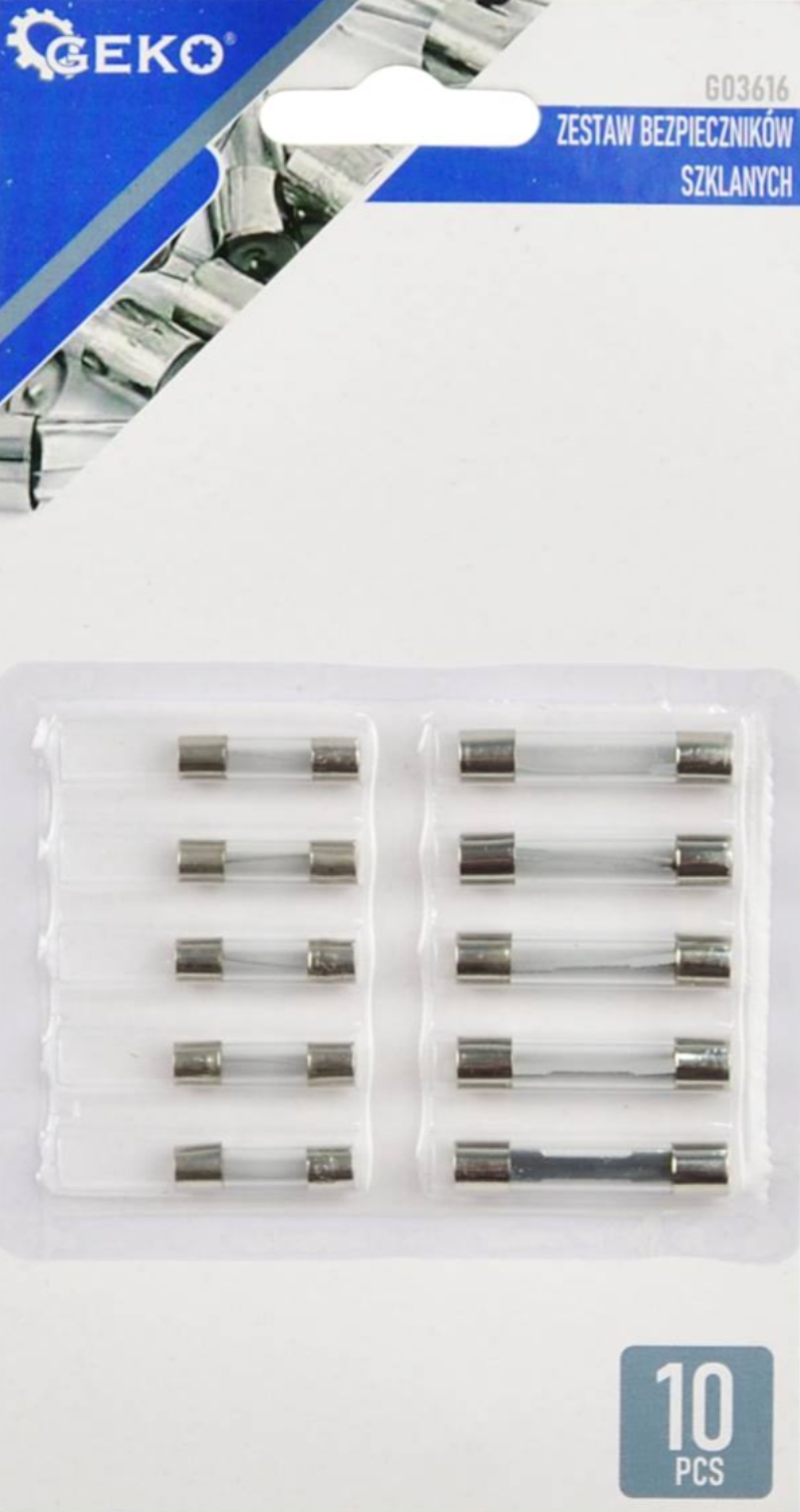 BEZPIECZNIKI SAMOCHODOWE SZKLANE RURKOWE 10SZT. 5901477170287 za 4 ...