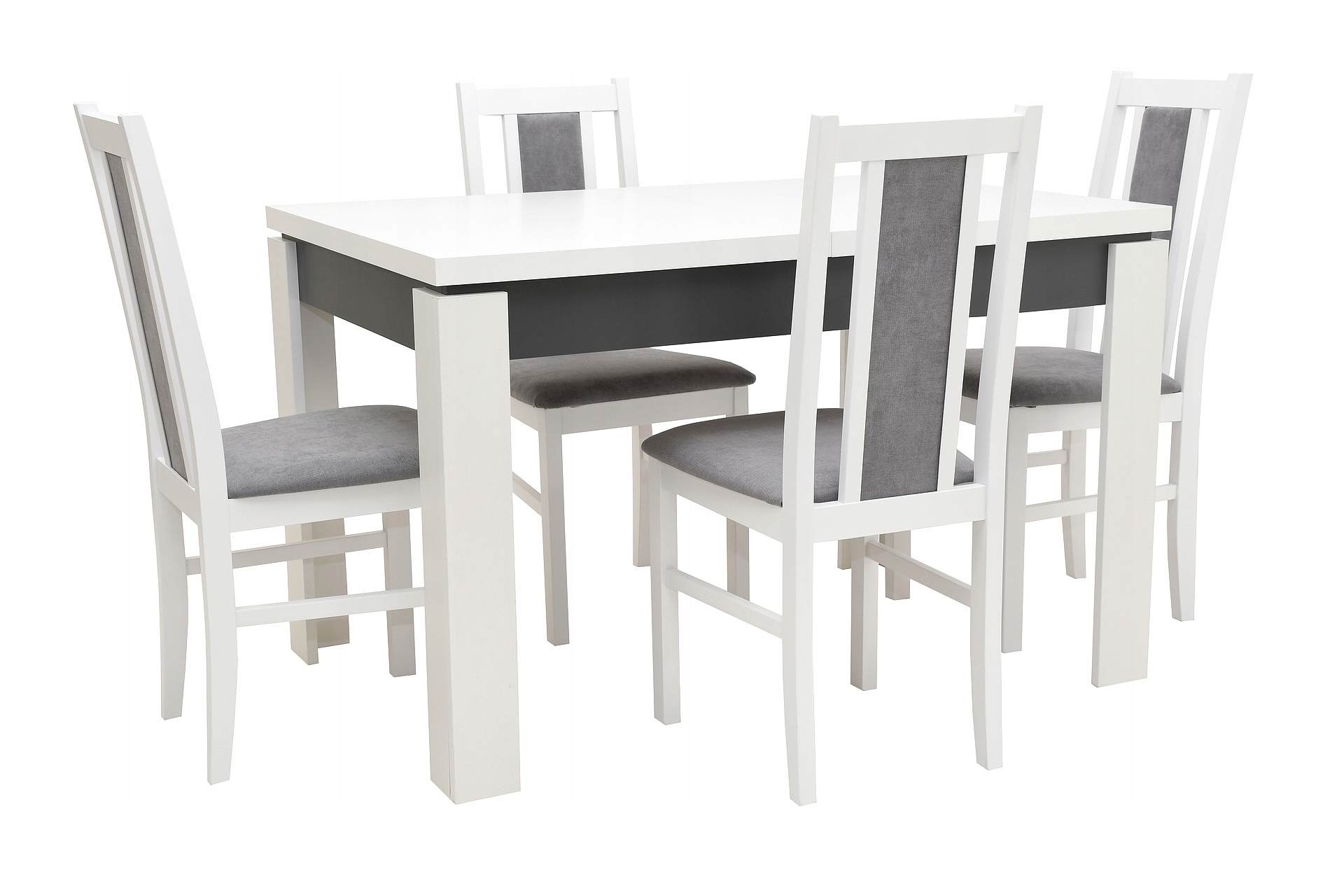 Komplet stół prostokątny 130 x 80 cm rozkłada się do 170 cm + krzesła 4 ...