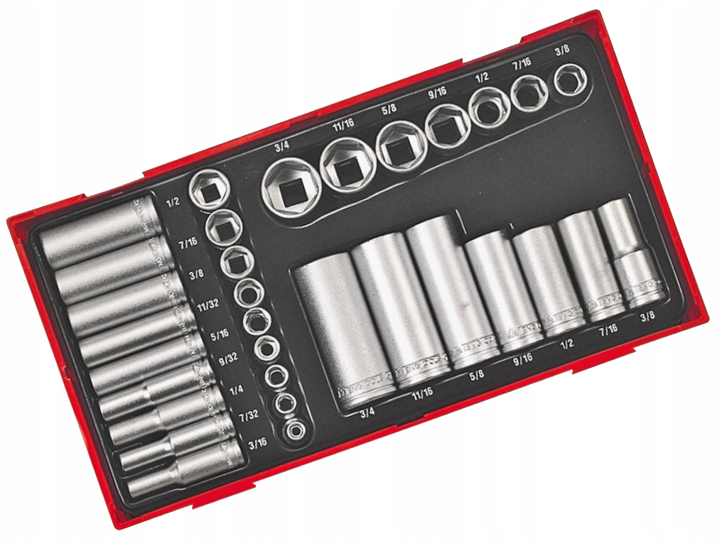 ZESTAW NASADEK CALOWYCH 1/4'' I 3/8' 32CZ 68610104 TENGTOOLS 5020385010383 za 226.82PLN z Łódź ...