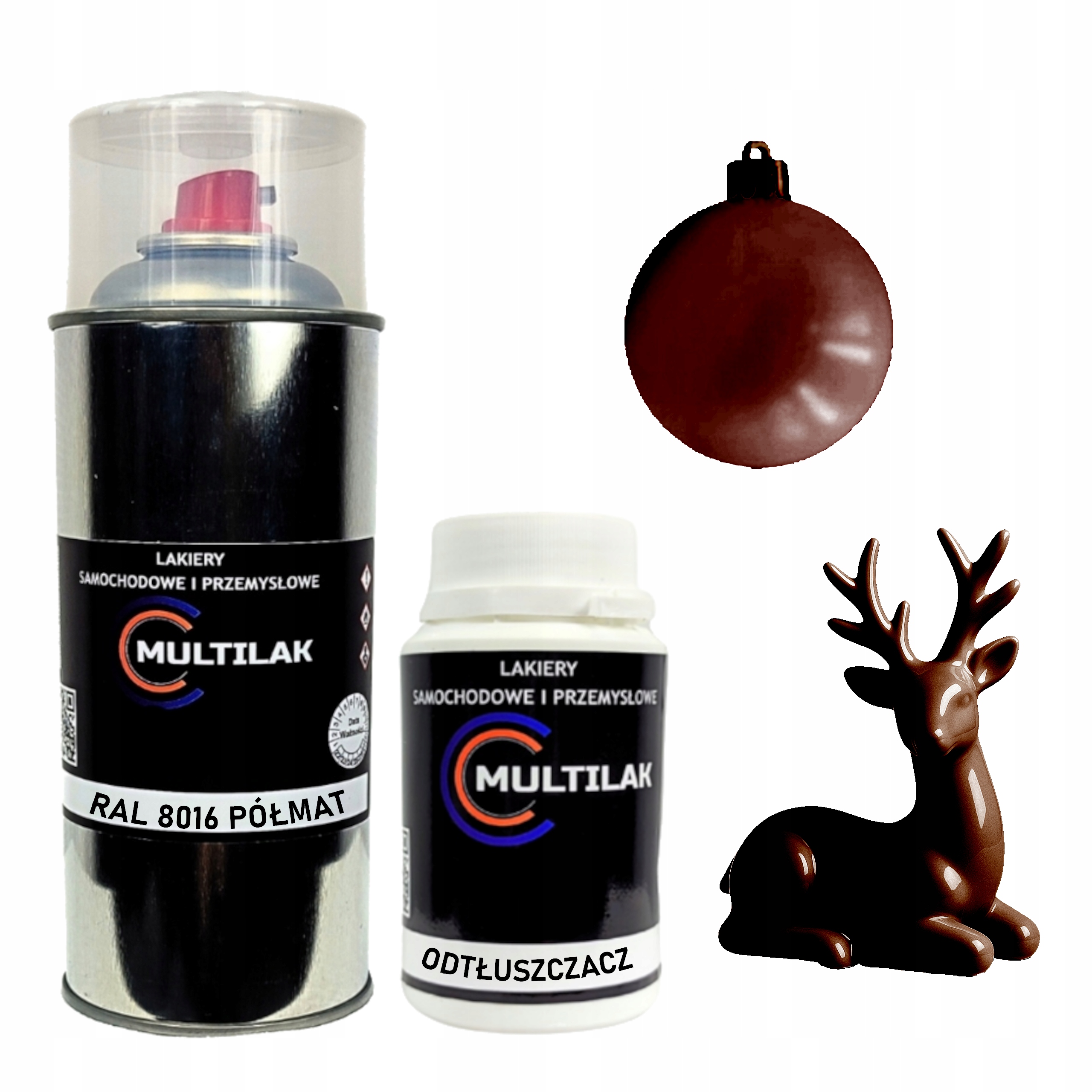 Lak ve spreji na figurky, skleněné a keramické ozdoby RAL 8016 POLOMAT ...