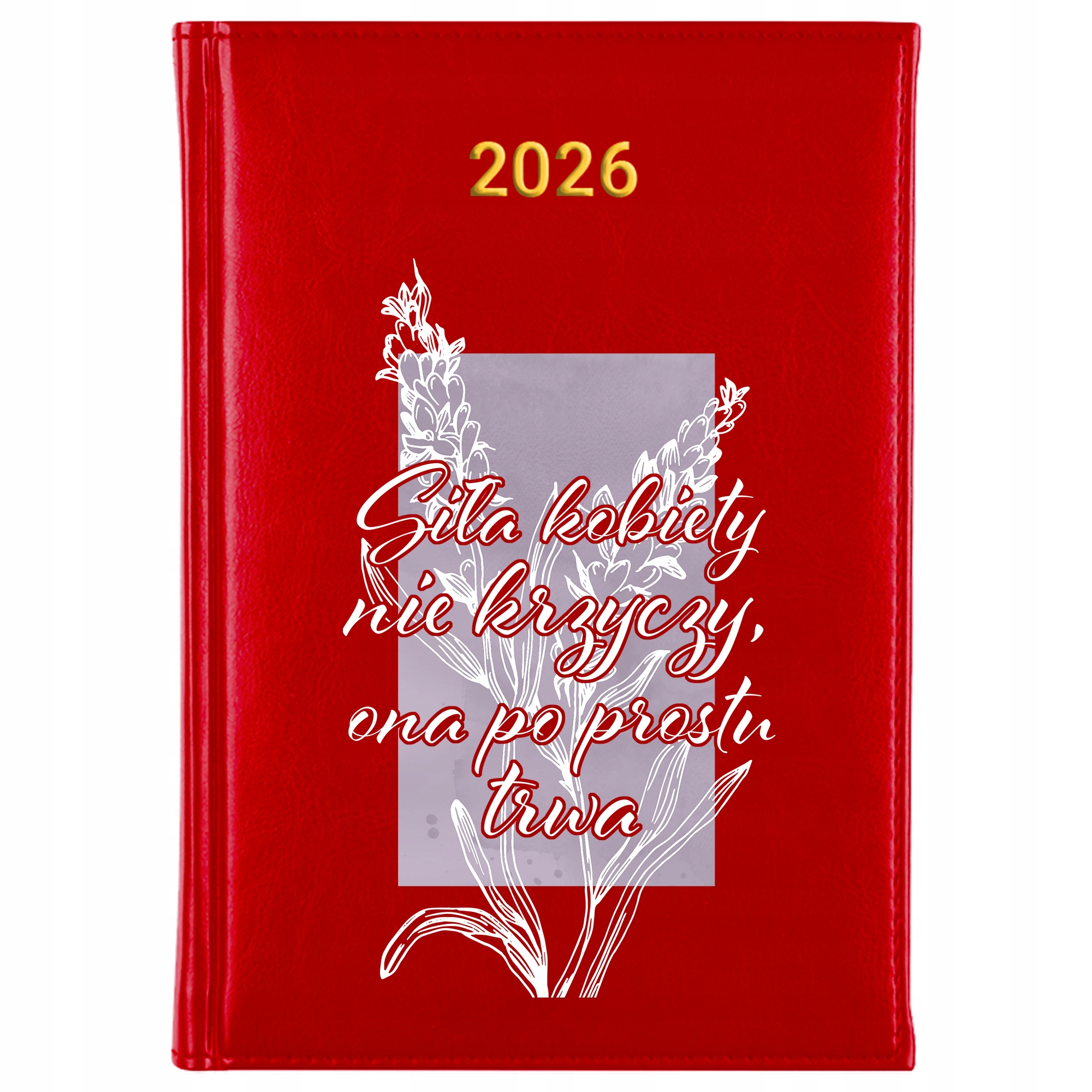 NAPTÁR PIROS A5 2026 Napi tervező Női Erő Női Nem Sikít za 4910.00HUF-ért - Allegro