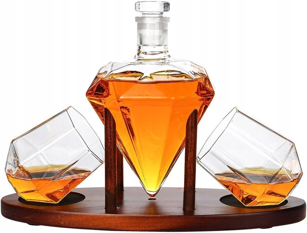 KARAFA NA WHISKY KRIŠTÁĽOVÁ KARAFA DIAMANT SADA NA WHISKY KAMENE - Allegro