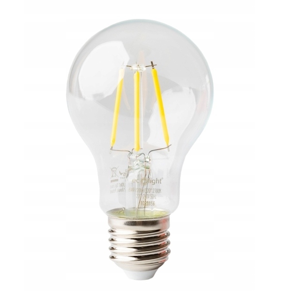 ŻARÓWKA LED FILAMENT CLASSIC E27 10W 2700K 1200LM BARWA BIAŁA CIEPŁA ...