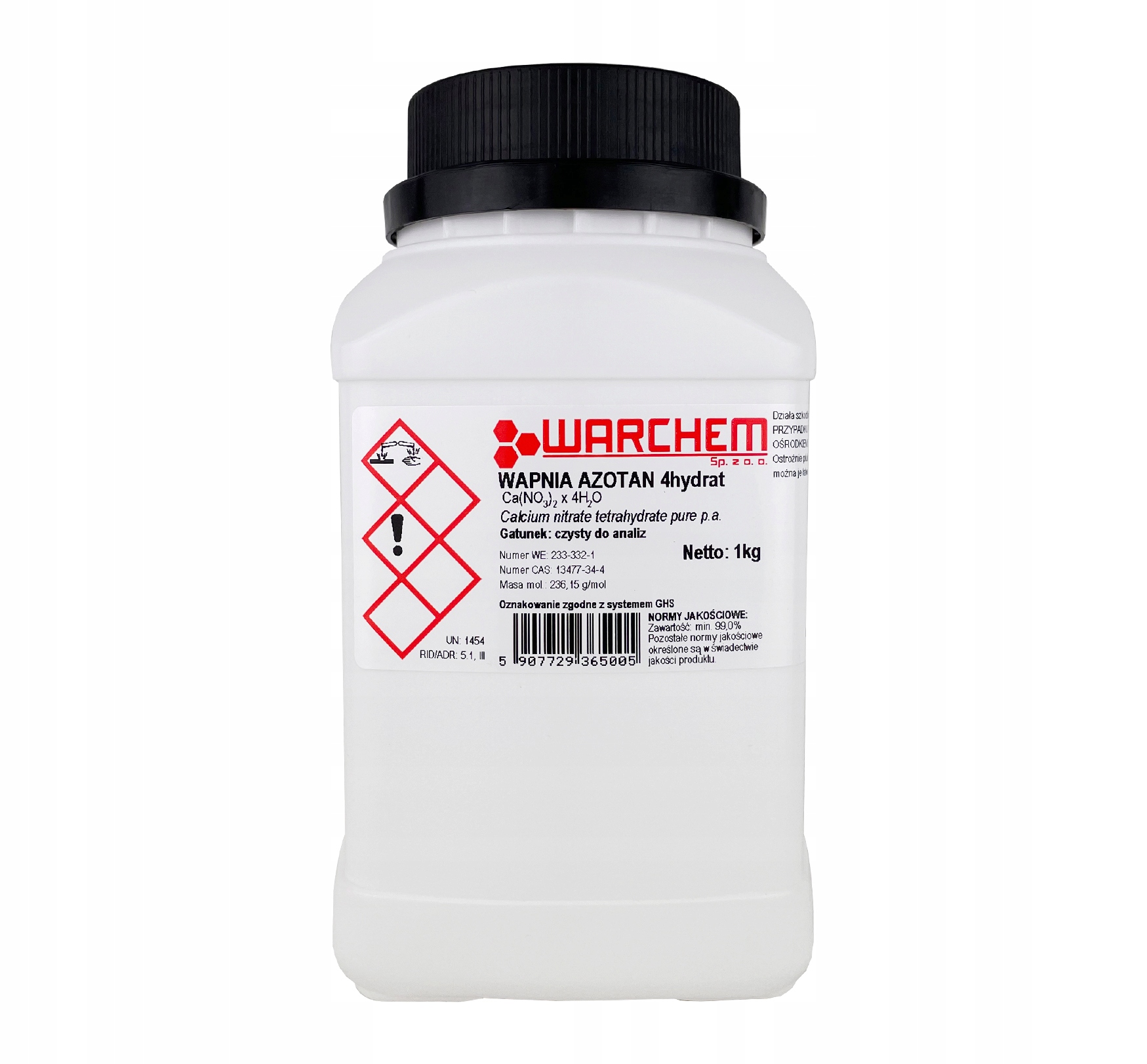 WAPNIA AZOTAN 4hydrat Warchem 1000 g czystość 99 % (5907729365005 ...