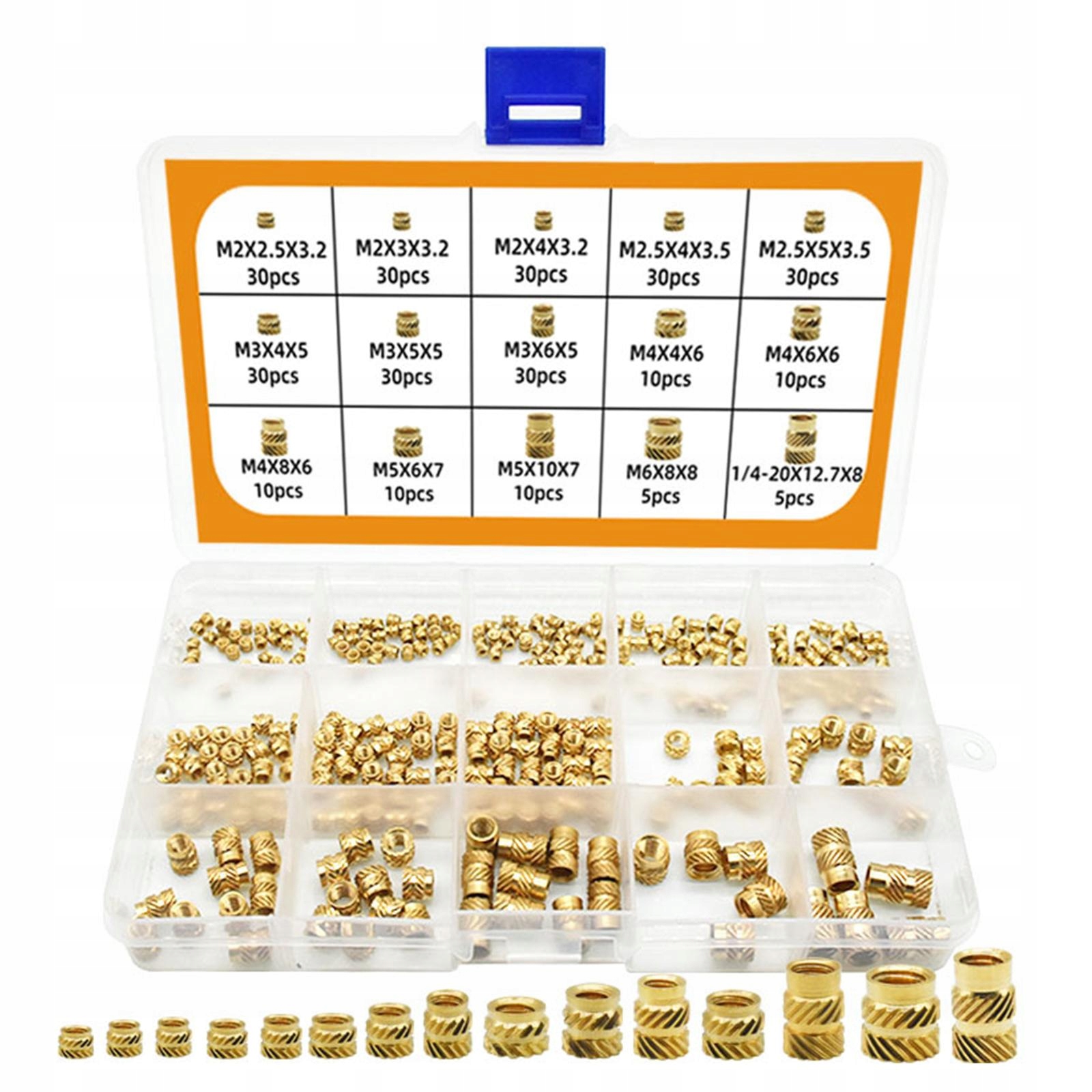 M2 M2.5 M3 M4 M5 M6 Gwint żeński Nakrętki radełkowane Wkładka gwintowana Osadzanie 0792804992888 ...