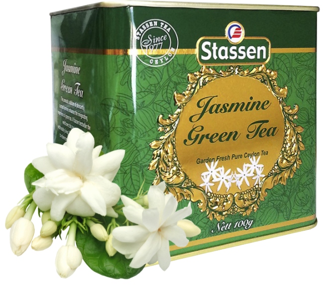 STASSEN Jasmine Green Tea - herbata zielona JAŚMINOWA Ceylon 100g ...