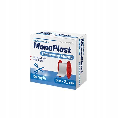 MonoPlast Mocny Przylepiec tkaninowy 5m x 2,5cm (5902666654120) • Cena ...