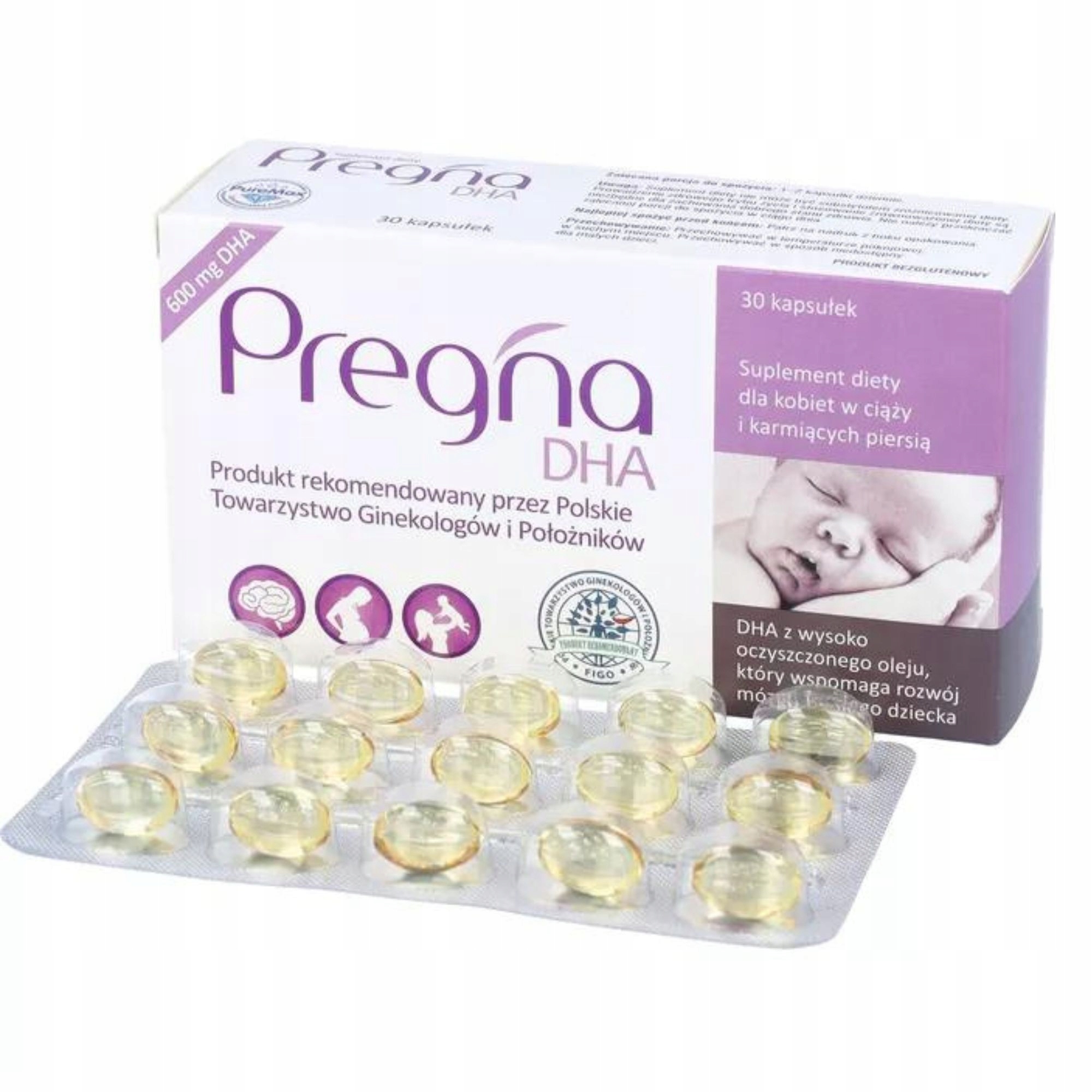PREGNA DHA rozwój mózgu dziecka 30 kaps (4016370233401) • Cena, Opinie ...