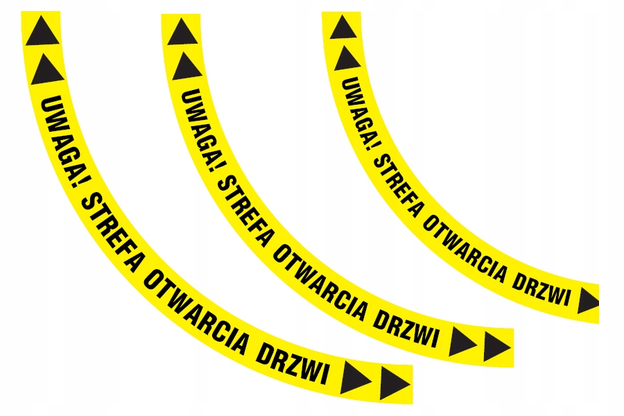 Strefa otwarcia drzwi - naklejka podłogowa 10x80cm (TWER) • Cena ...