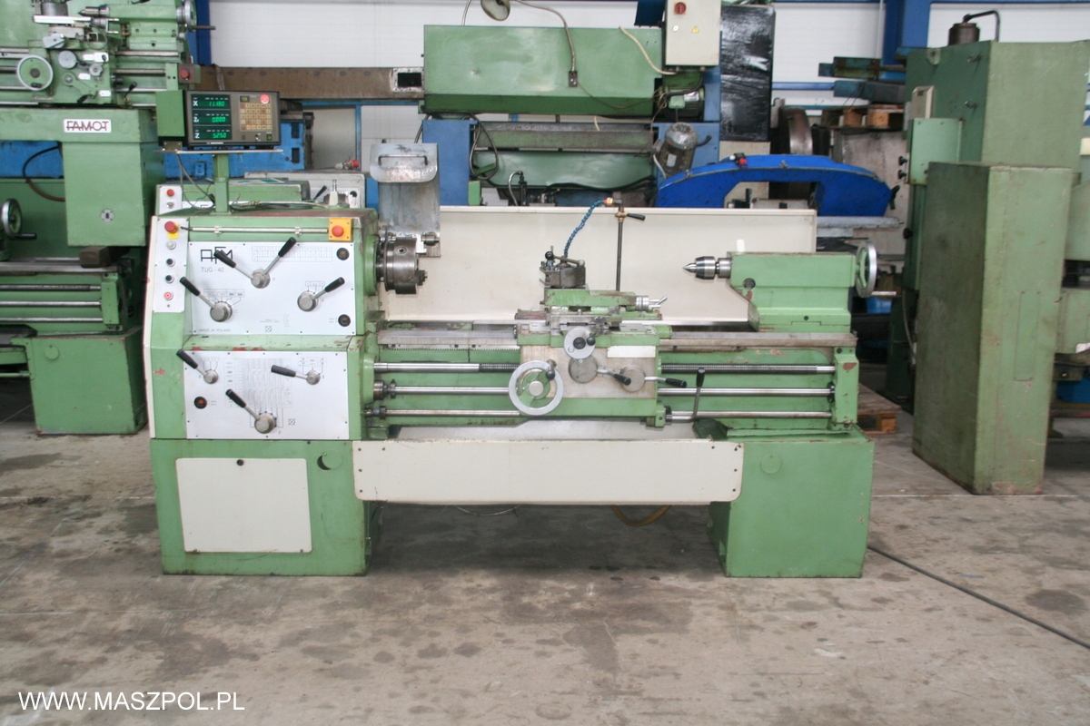 Tokarka TUG 40 x 1000 ANDRYCHÓW - ODCZYTY MITUTOYO - SUPER STAN - FILM ...