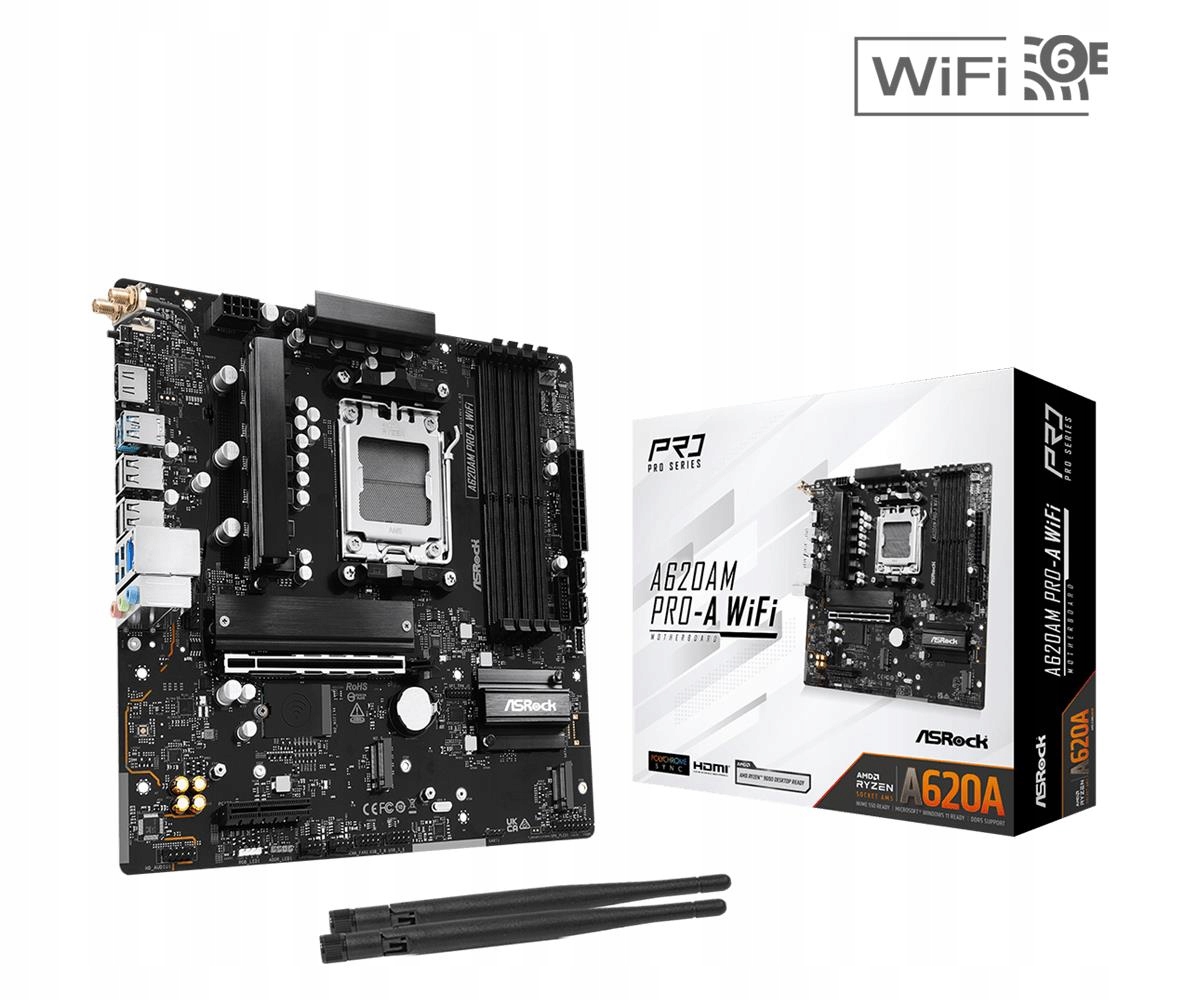 Płyta główna ASRock A620AM PRO-A WiFi Micro-ATX AM5 DDR5 w Białystok ...
