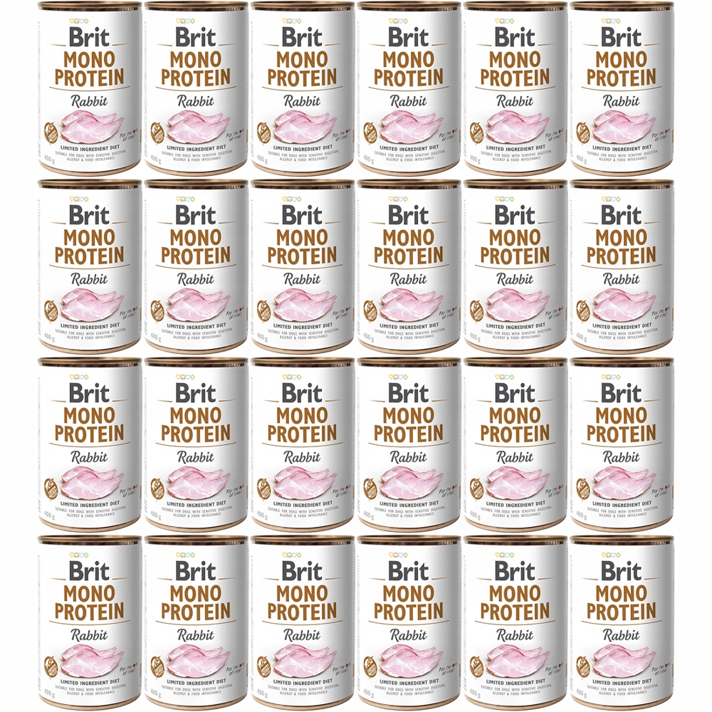 Brit Mono Protein Rabbit karma mokra 24x400g (8595602529797) • Cena ...