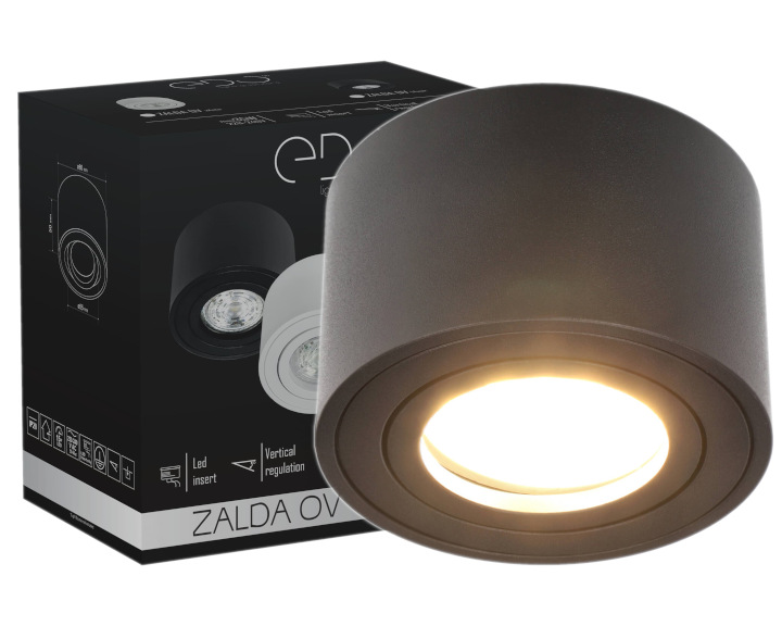 EDO Oprawa Sufitowa ZALDA Natynkowa Tuba LED Insert SPOT Ruchoma Czarna ...