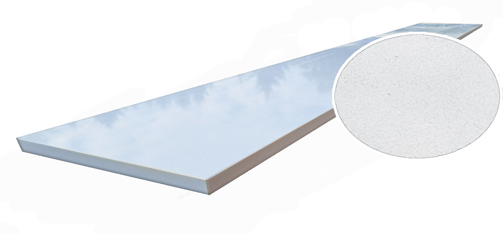 Biały Parapet Crystal White konglomerat aglomarmur blat, parapety blaty ...