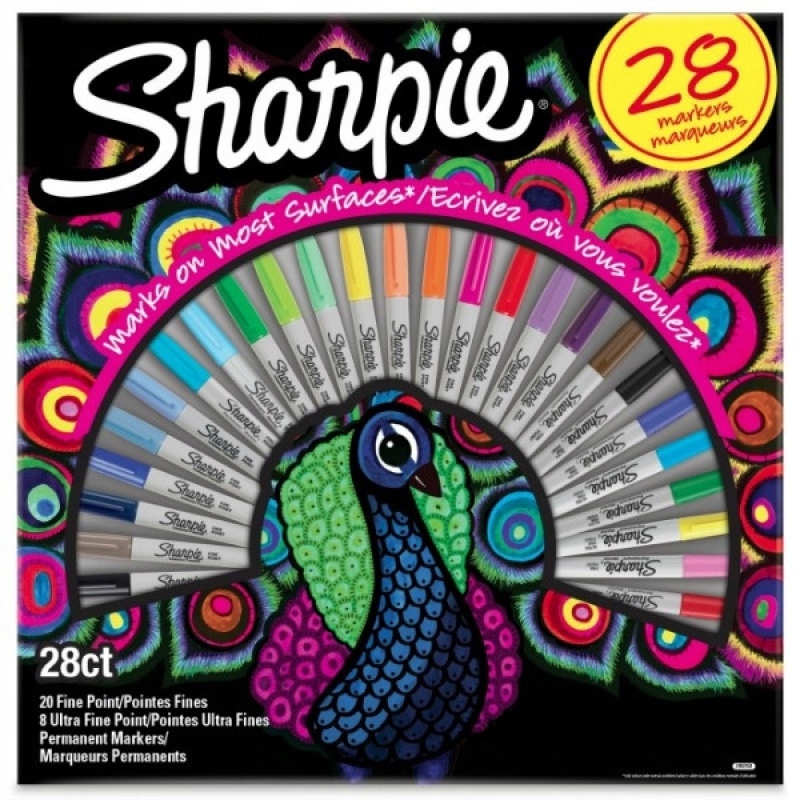 SHARPIE PERMANENTNE MAZAKI ZESTAW 28 KOLORÓW (3026980581589) • Cena ...