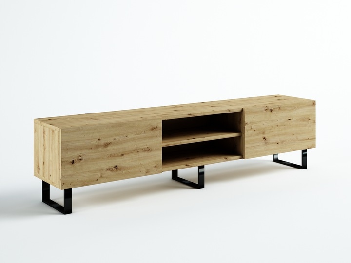 RTV 180cm stolik szafka Loft Metalowe nóżki • Cena, Opinie • Szafki RTV ...