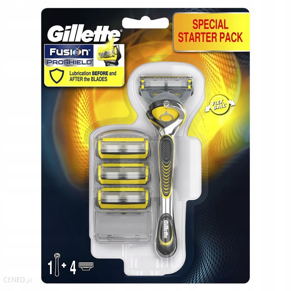 Gillette Fusion Proshield Flexball 4-pak UK b-pud (7702018420193 ...