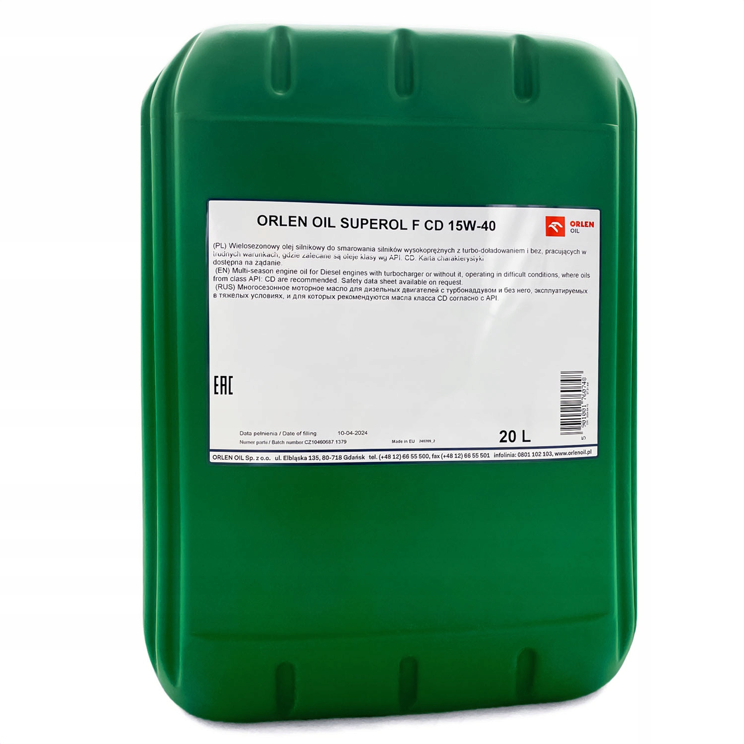 Olej Superol F CD 15W/40, 20 l • Cena, Opinie - Allegro