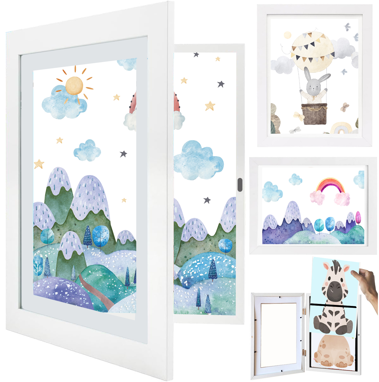 RAMKA ARTYSTYCZNA NA RYSUNKI OBRAZKI ZDJĘCIA DLA DZIECI OTWIERANA ...