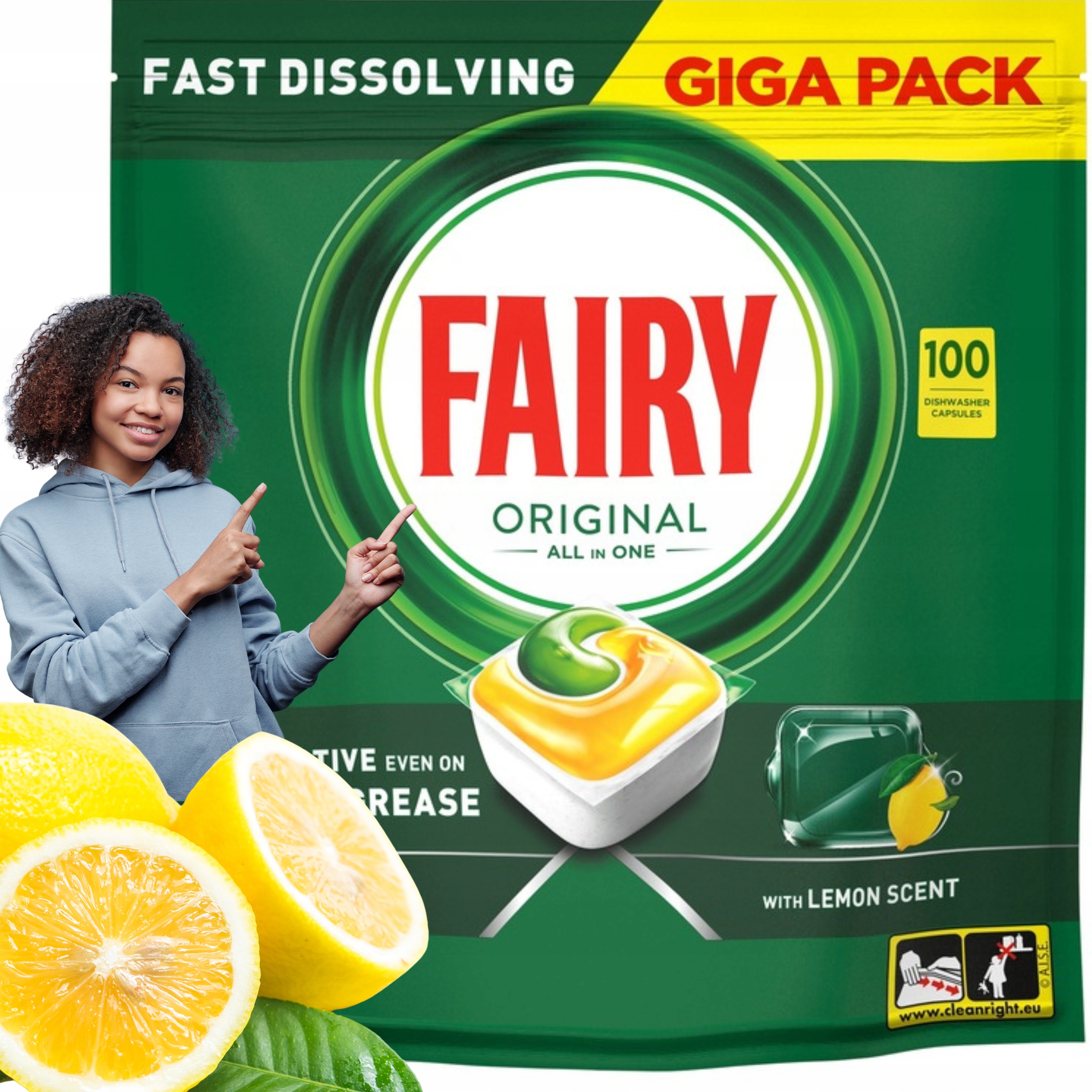 Kapsułki do zmywarki Fairy All In One 100 szt. (8700216237383) • Cena ...