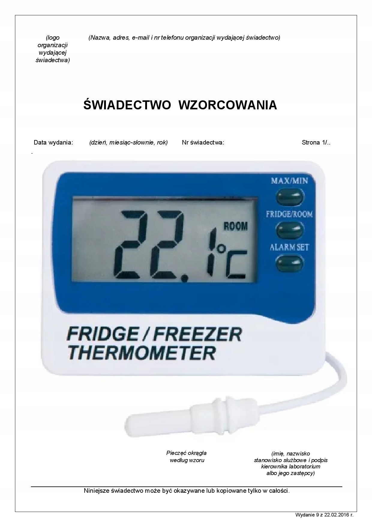 Termometr Świadectwo - Niska cena na Allegro.pl
