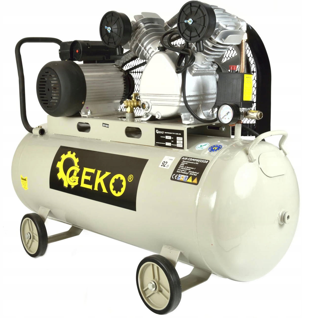 SPRĘŻARKA KOMPRESOR OLEJOWY 100L 3KM 9BAR V 420L/M 5901477126772 za ...