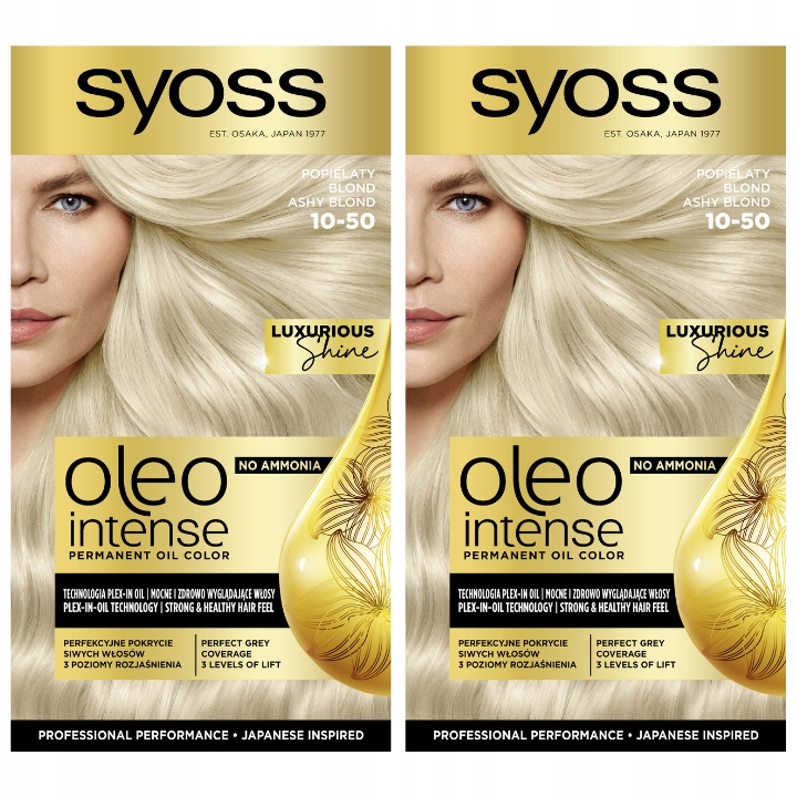 Syoss Oleo barva na vlasy Popelavě blond 10-50x2 za 317.00CZK - Allegro