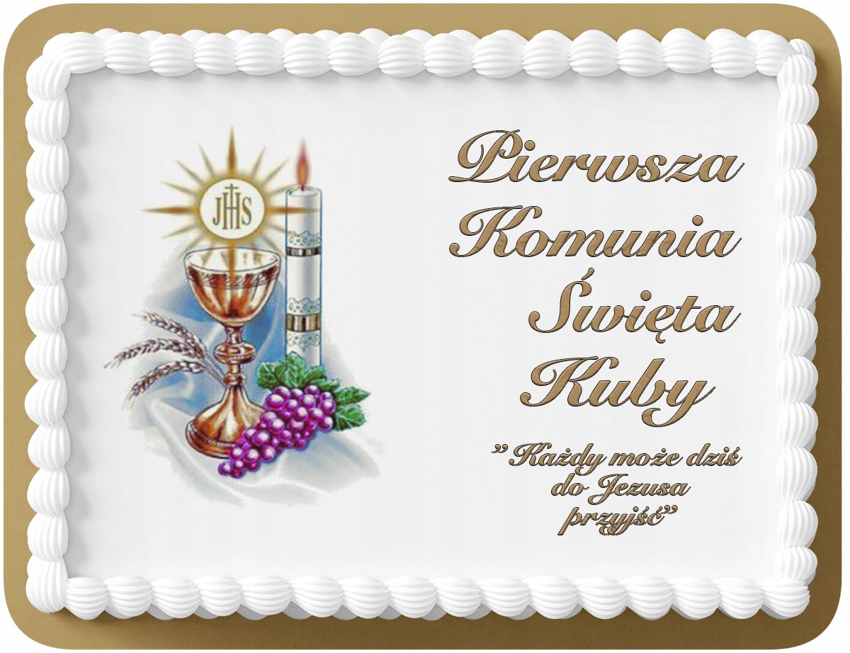 PAPIER WAFLOWY KOMUNIJNY I KOMUNIA ŚWIĘTA KOMUNII KOMUNIE ŚWIECA (5906146209626) • Cena, Opinie ...