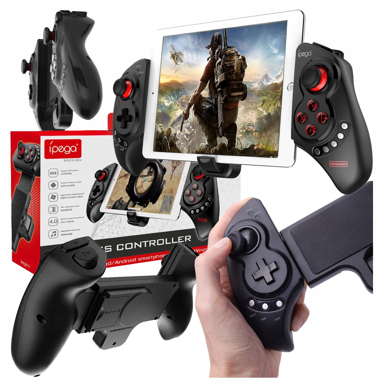 Kontroler bezprzewodowy GamePad iPega PG9023s z uchwytem na tel Android iOS - Sklep, Opinie ...