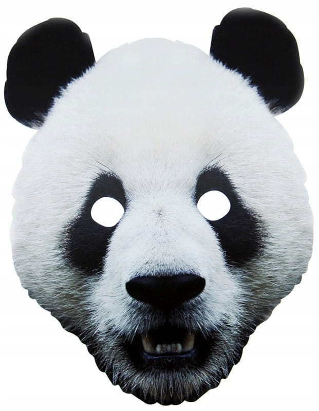 Maska na twarz Rubie's maska papierowa PANDA papier biały • Cena ...